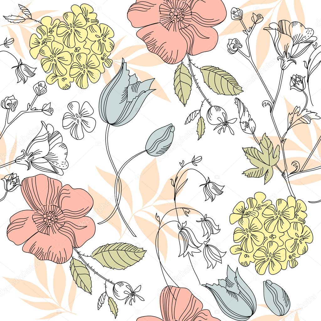 Vintage flower pattern — Stock Vector © AlisaFoytik #33770753 Vintage flower pattern — Stock Vector © AlisaFoytik #33770753