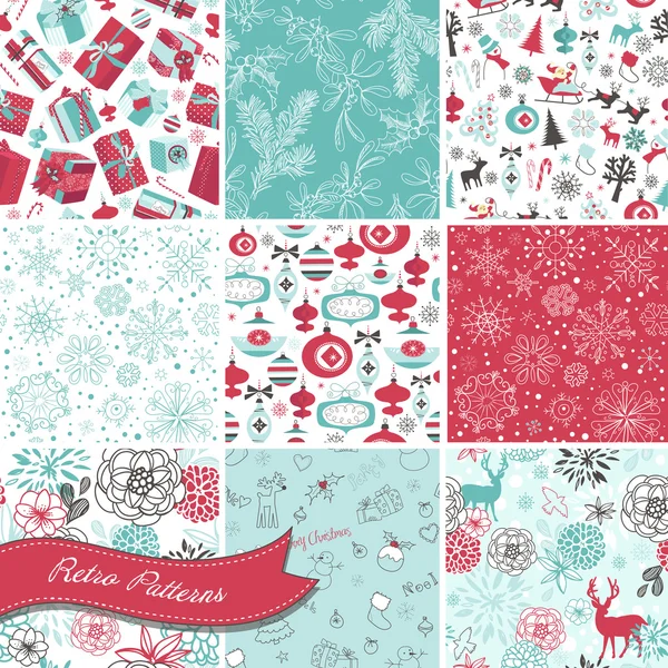 Christmas Seamless backgrounds — Stock Vector © AlisaFoytik #34063961
