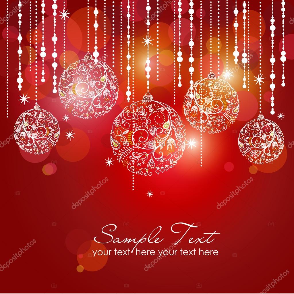 Card with christmas balls Stock Vector Image by ©AlisaFoytik #34063425