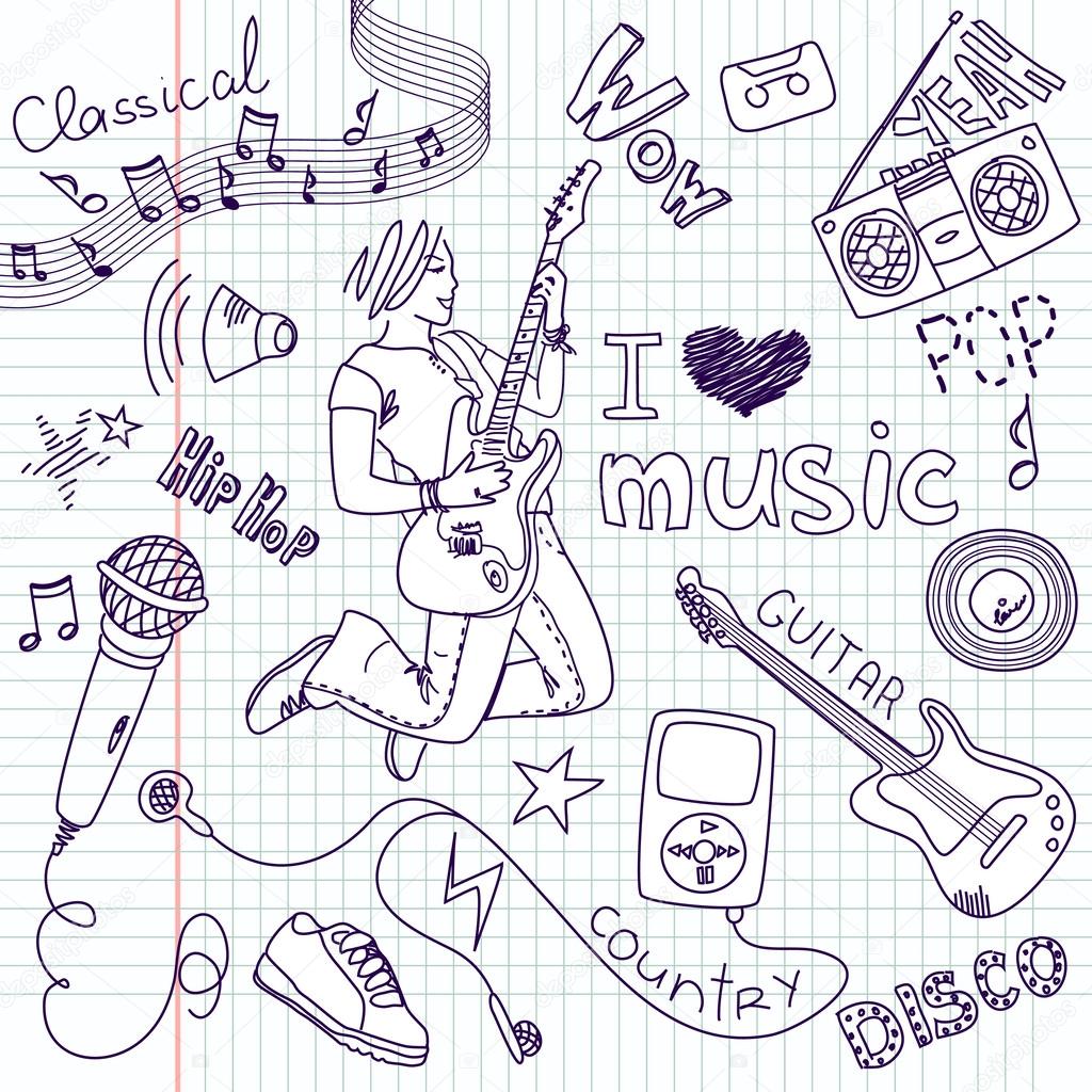 Music Doodles — Stock Vector © AlisaFoytik #34800773