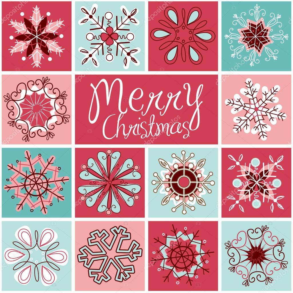 Snowflakes Card Stock Vector by ©AlisaFoytik 35499911