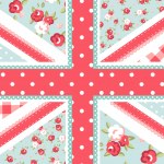Cute British Flag in Shabby Chic floral style — Stock Vector ...