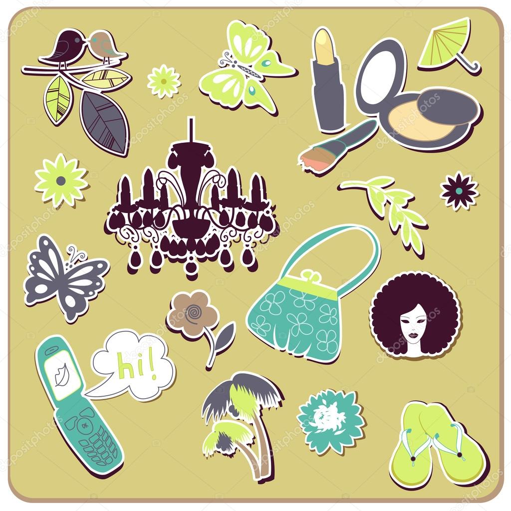 Stickers design Stock Vector Image by ©AlisaFoytik #35500519