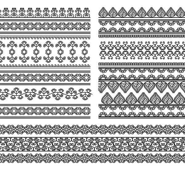 Henna Tattoo borders Stock Vector Image by ©krishnasomya #11803023