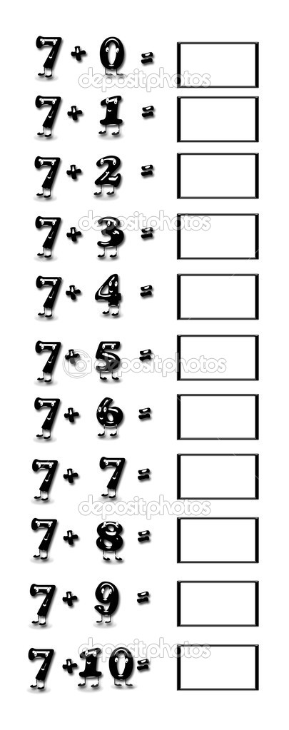 Addition table 7. — Stock Photo © StockPhotoAstur #12904906