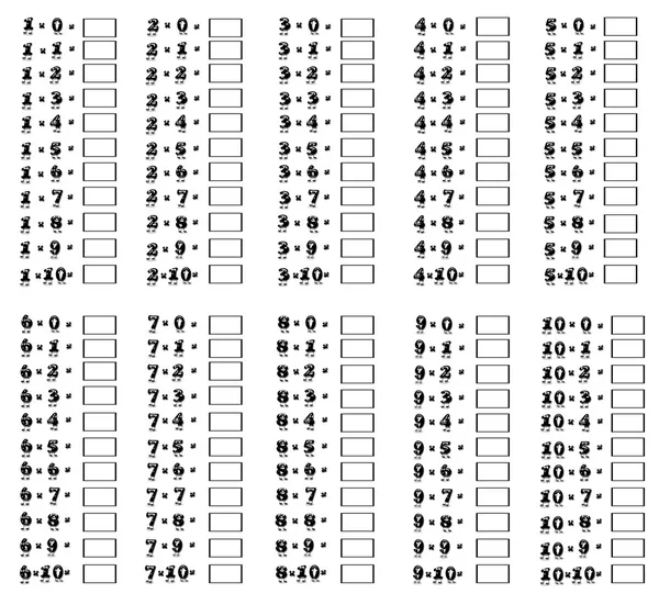multiplikationstabellen av en — Stockfotografi © StockPhotoAstur #13477999