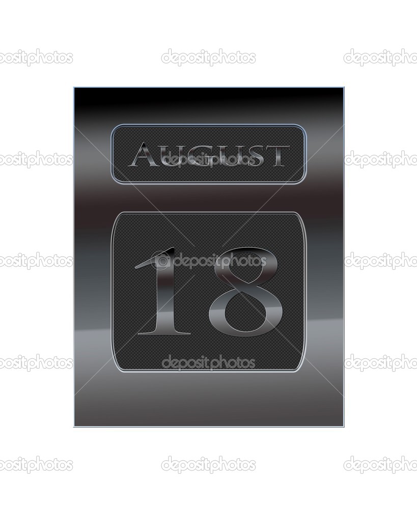 Metal calendar August 18. — Stock Photo © StockPhotoAstur #23590287