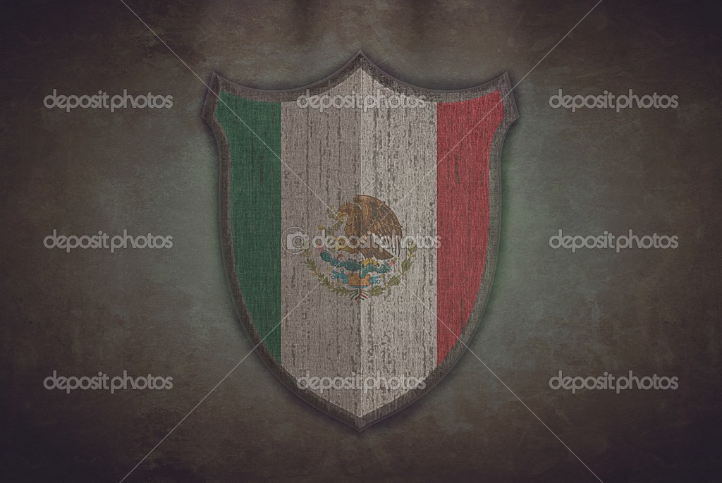 Shield with Mexico flag. — Stock Photo © StockPhotoAstur #30456657