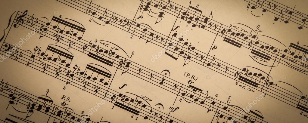 Old Sheet Music Background