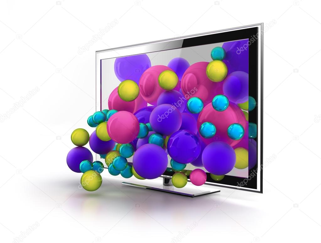 Color world jumping from NextGen TV — Stock Photo © CLIPAREA #13280955