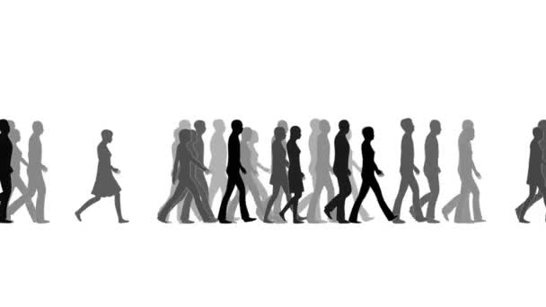 People walking in one direction — Stock Video © CLIPAREA #50936565