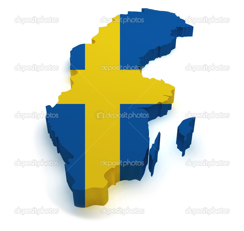 Sweden Map 3d Shape Stock Illustration by ©NiroDesign #12745067