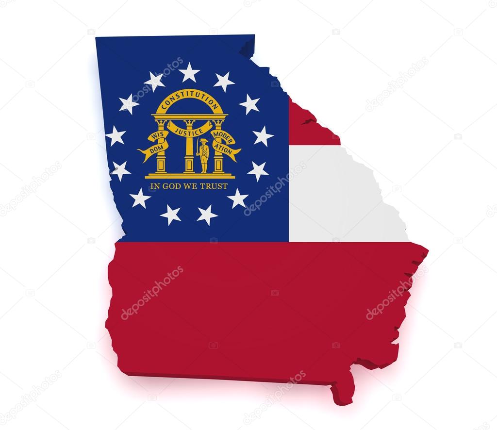 Georgia Map 3d Shape — Stock Photo © NiroDesign #13605837