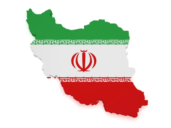 Map of Iran in Iranian flag colors Stock Photo by ©maxxyustas 5321492