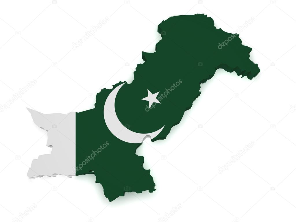 Pakistan Map 3d Shape — Stock Photo © NiroDesign #16326011