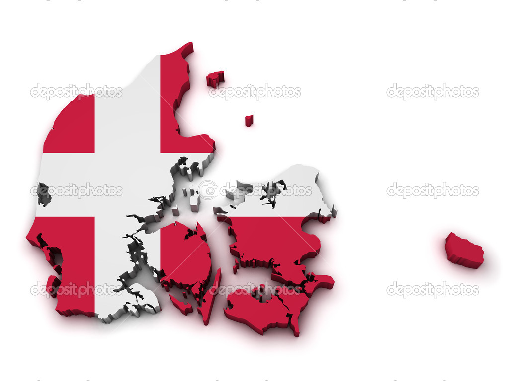 Denmark Flag Map Shape Stock Photo by ©NiroDesign 19367985