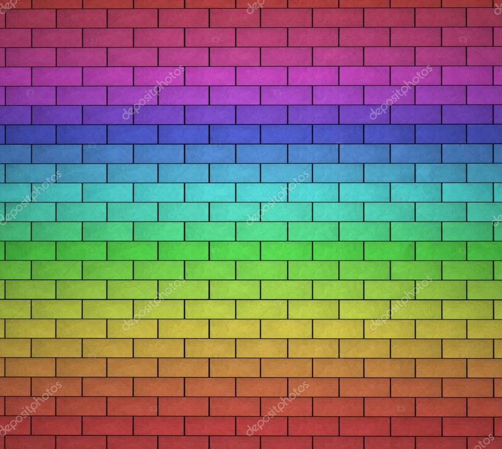 Bricks Wall Rainbow Background — Stock Photo © NiroDesign #23299578