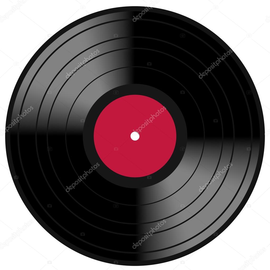 röd lp skiva vintage vinylskiva — Stockfotografi © NiroDesign #31506971