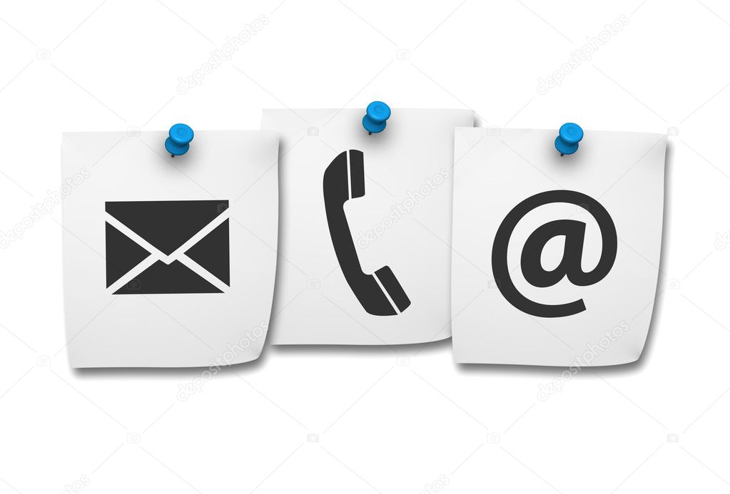 Contact Us Web Icons On Post It — Stock Photo © NiroDesign #33303185
