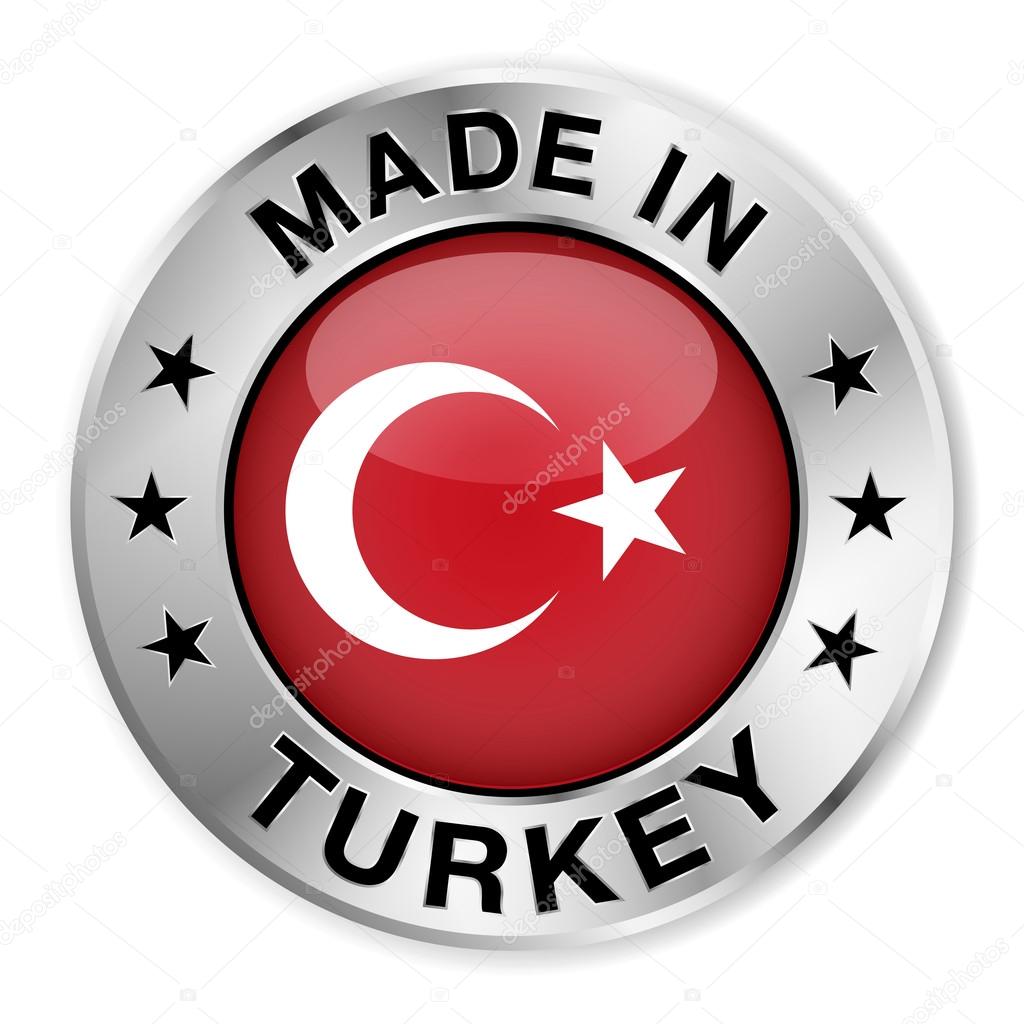 Made In Turkey Silver Badge Stock Vector by ©NiroDesign 34847687
