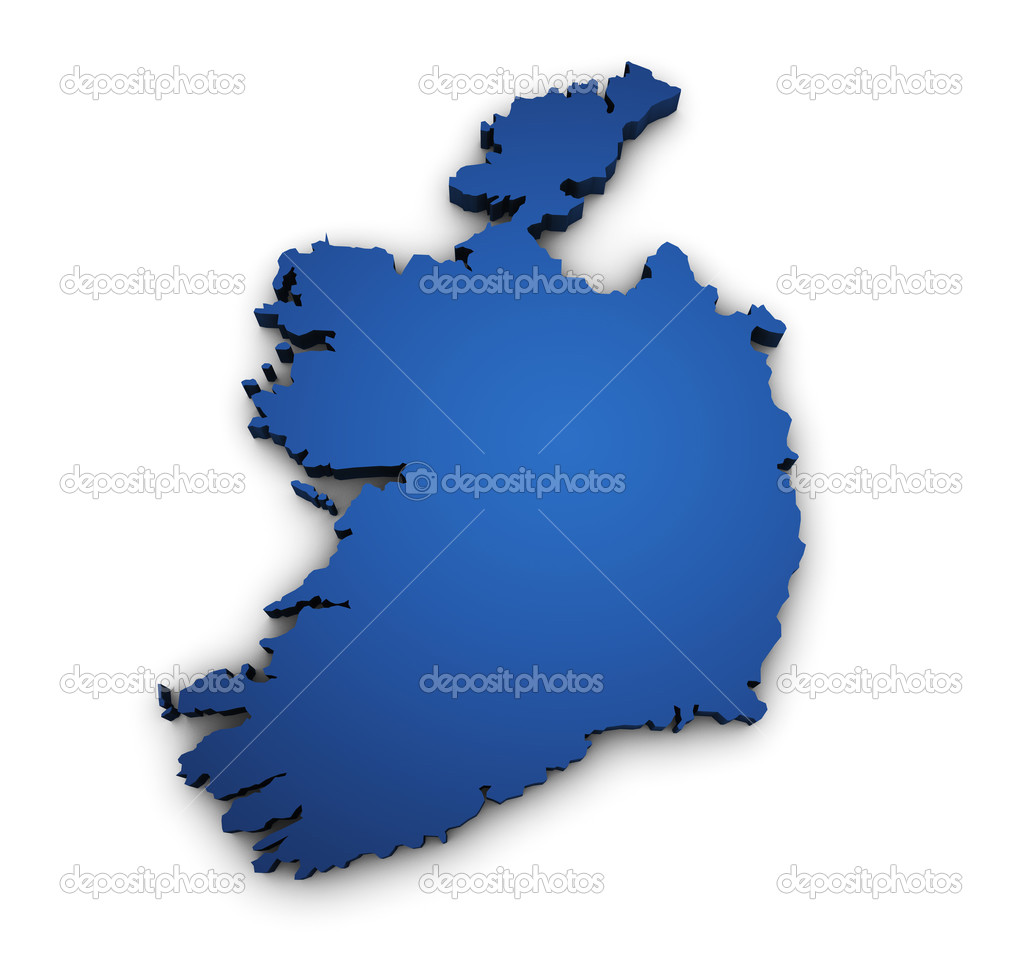 Map Of Ireland 3d Shape Stock Photo by ©NiroDesign 35669927