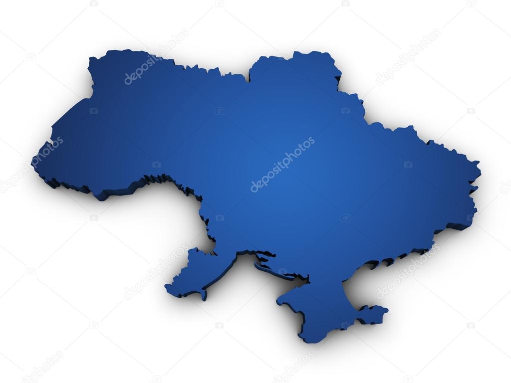 Map Of Ukraine 3d Shape — Stock Photo © NiroDesign #35670003