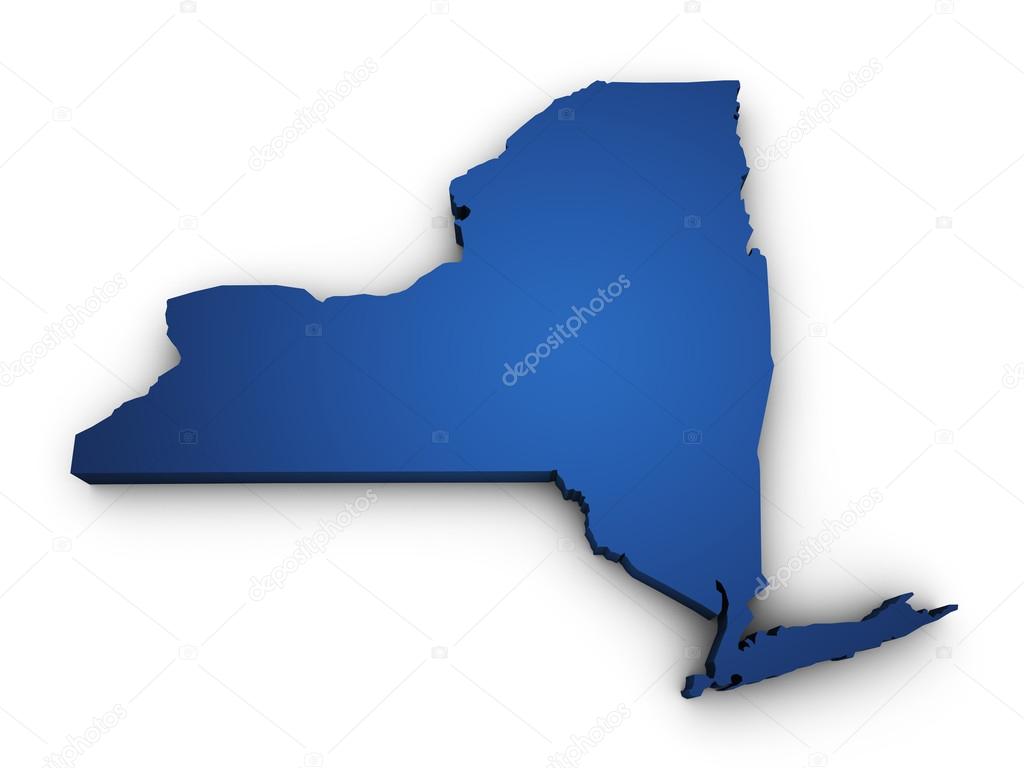 Map Of New York State 3d Shape Stock Photo by ©NiroDesign 38195647