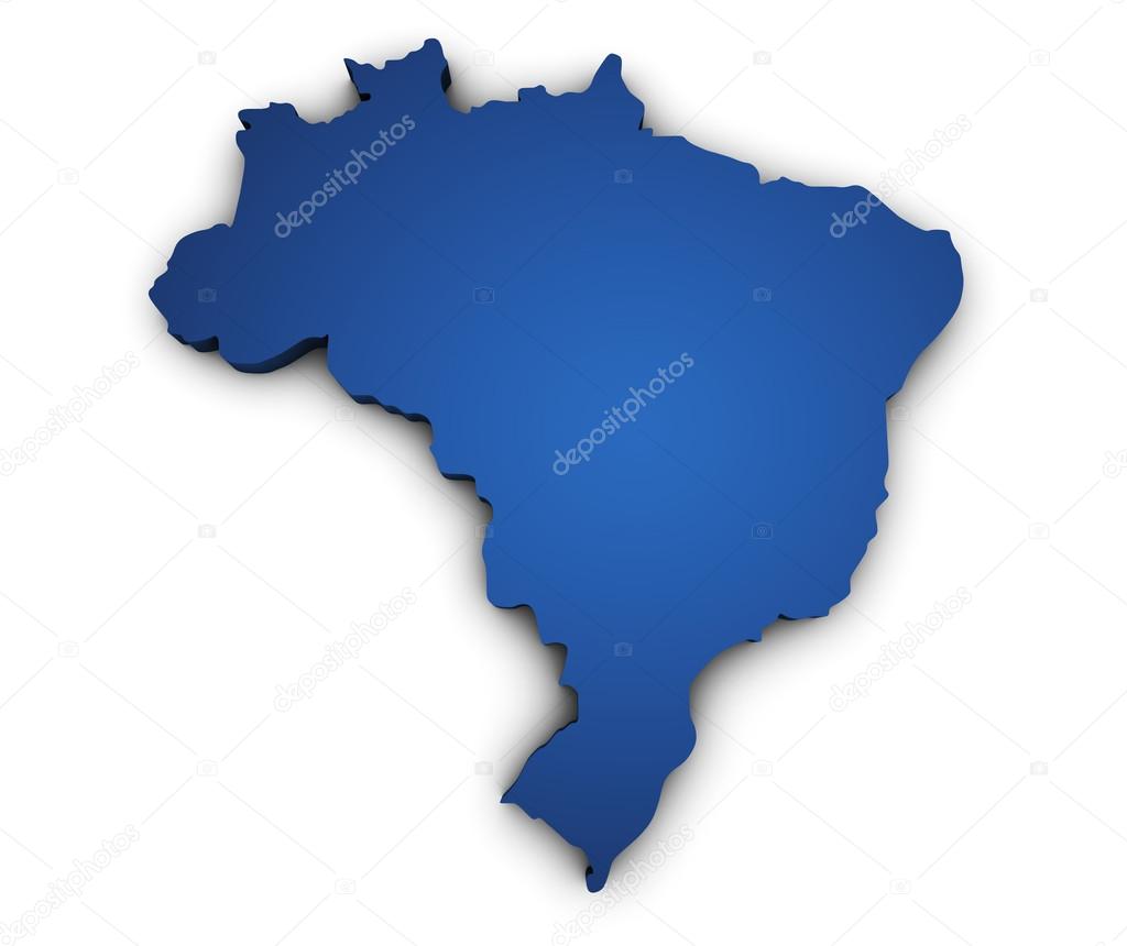 Map Of Brazil 3d Shape Stock Photo by ©NiroDesign 48645915