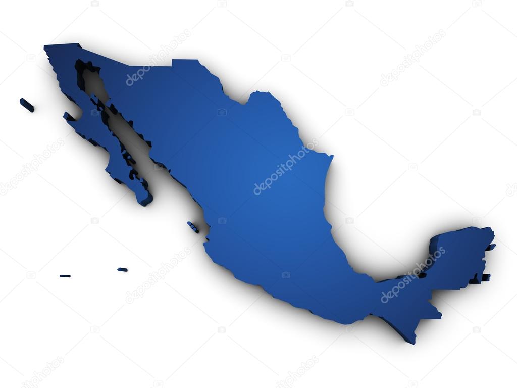 Map Of Mexico 3d Shape Stock Photo by ©NiroDesign 48901609