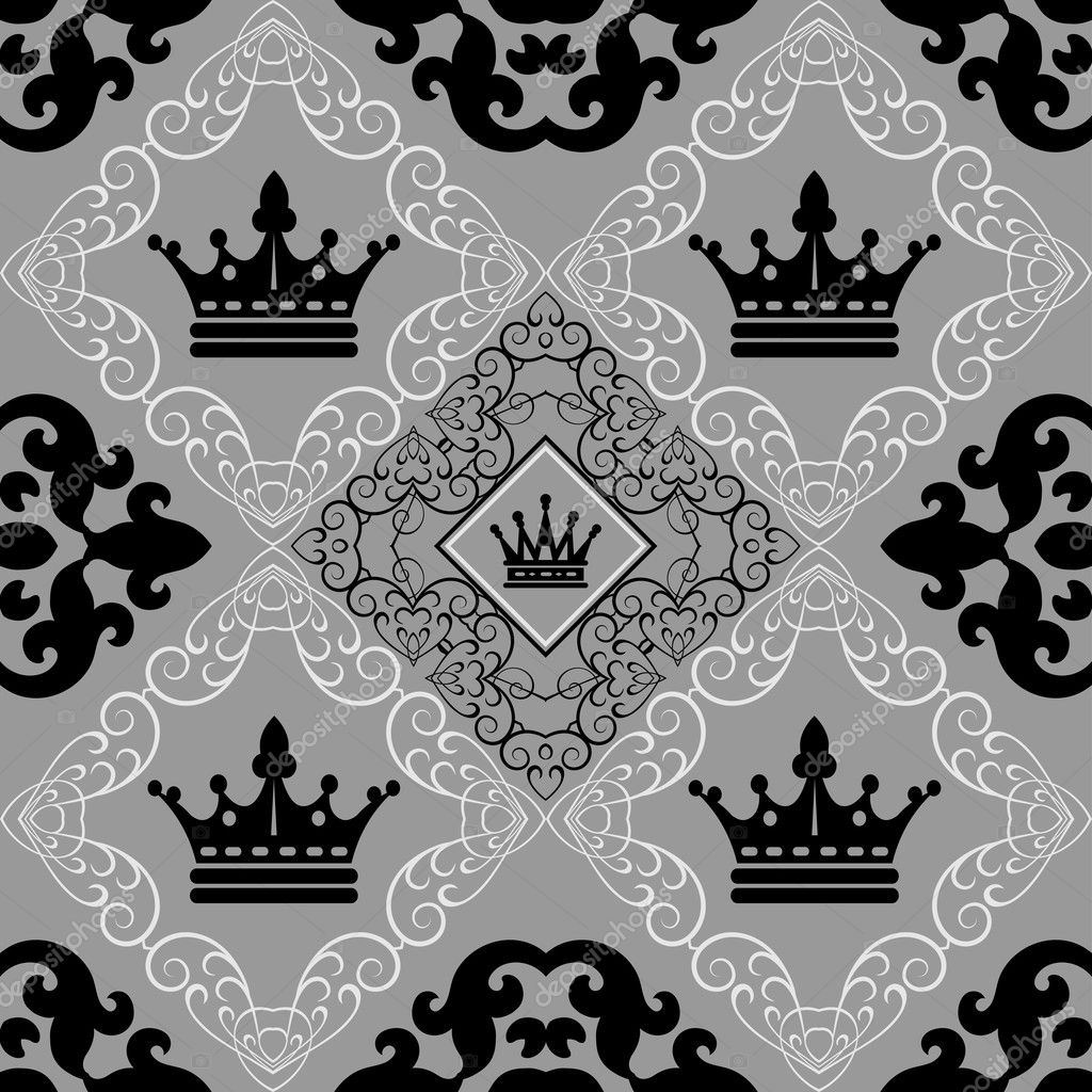 Seamless Vintage. Wallpaper Pattern. Vector — Stock Vector © kio777 ...