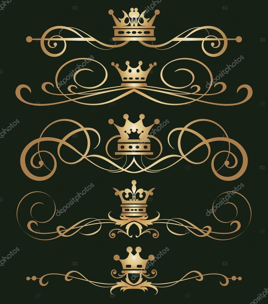 Vector set. Victorian Scrolls and crown. Stock Vector Image by ©kio777 ...