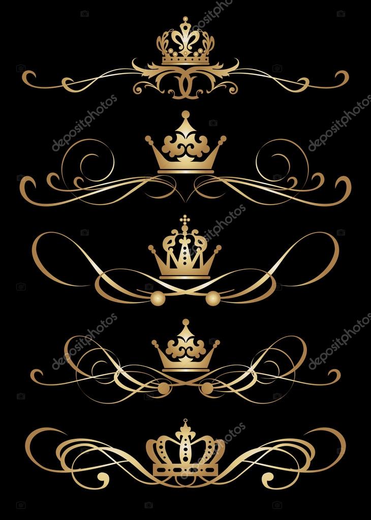 Victorian Scrolls and crown for your design. Stock Vector by ©kio777 ...
