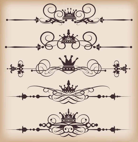 Vector set. Victorian Scrolls. Decorative elements Stock Vector Image ...