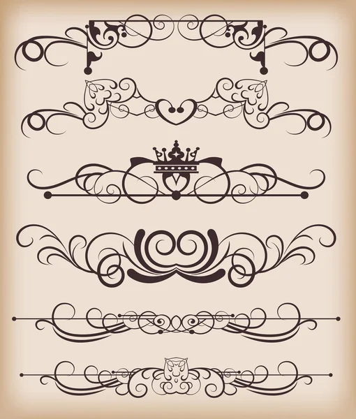 Vector set. Victorian Scrolls and crown. — Stock Vector © kio777 #23520879
