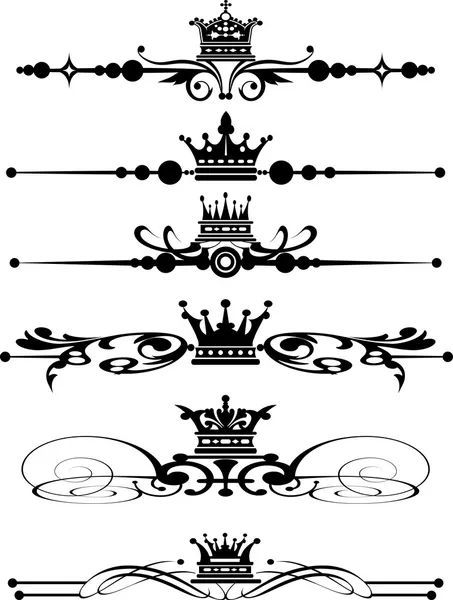 Victorian Scrolls and crown. Decorative elements. Vintage Stock Vector ...