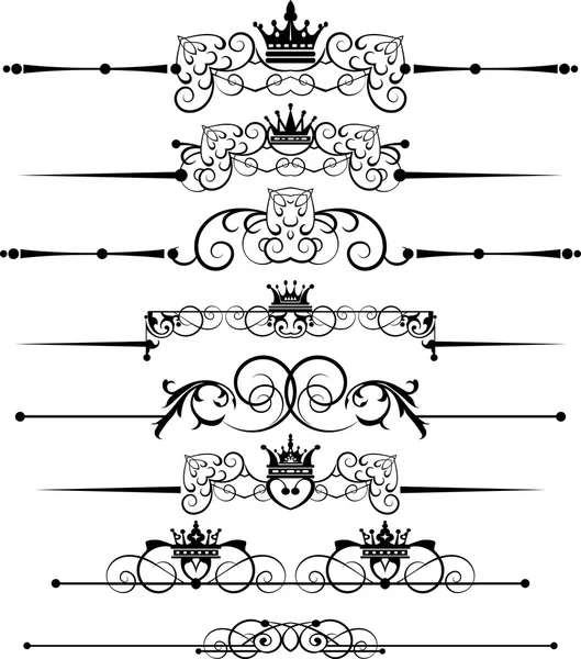 Vector set. Victorian Scrolls. Decorative elements — Stock Vector ...