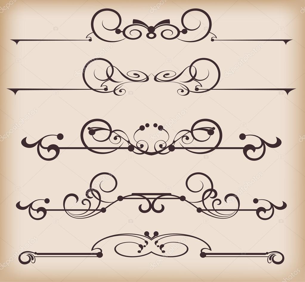 Vector set. Victorian Scrolls and crown. — Stock Vector © kio777 #23520879