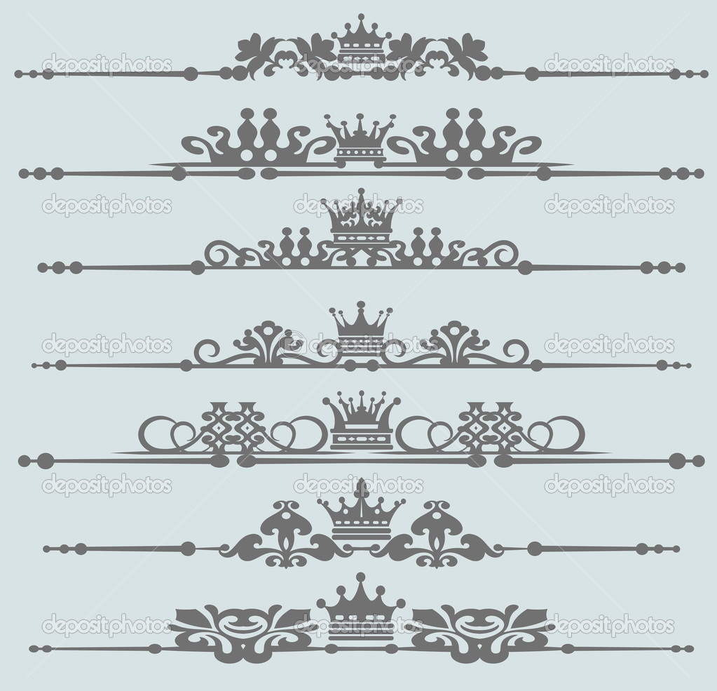 Vector set. Victorian Scrolls. Decorative elements Stock Vector by ...