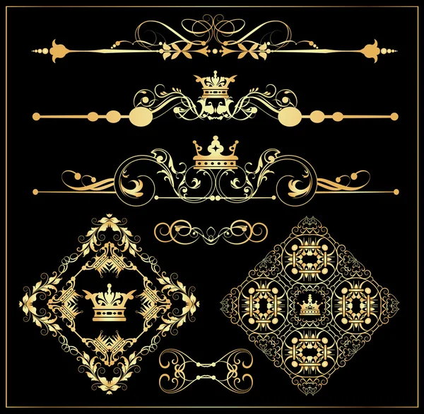 Victorian scrolls | Victorian Scrolls and crown. Decorative elements ...
