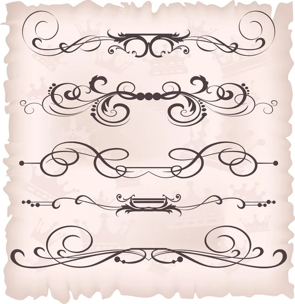 Vector set. Victorian Scrolls and crown. — Stock Vector © kio777 #23520879