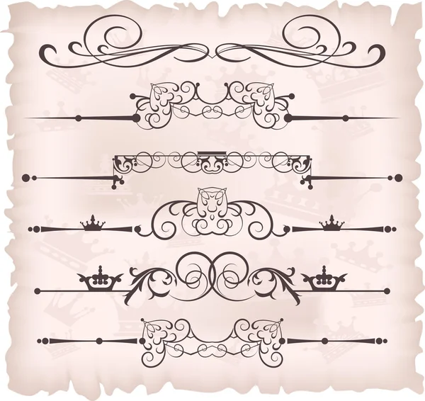 Vector set. Victorian Scrolls and crown. — Stock Vector © kio777 #23520879