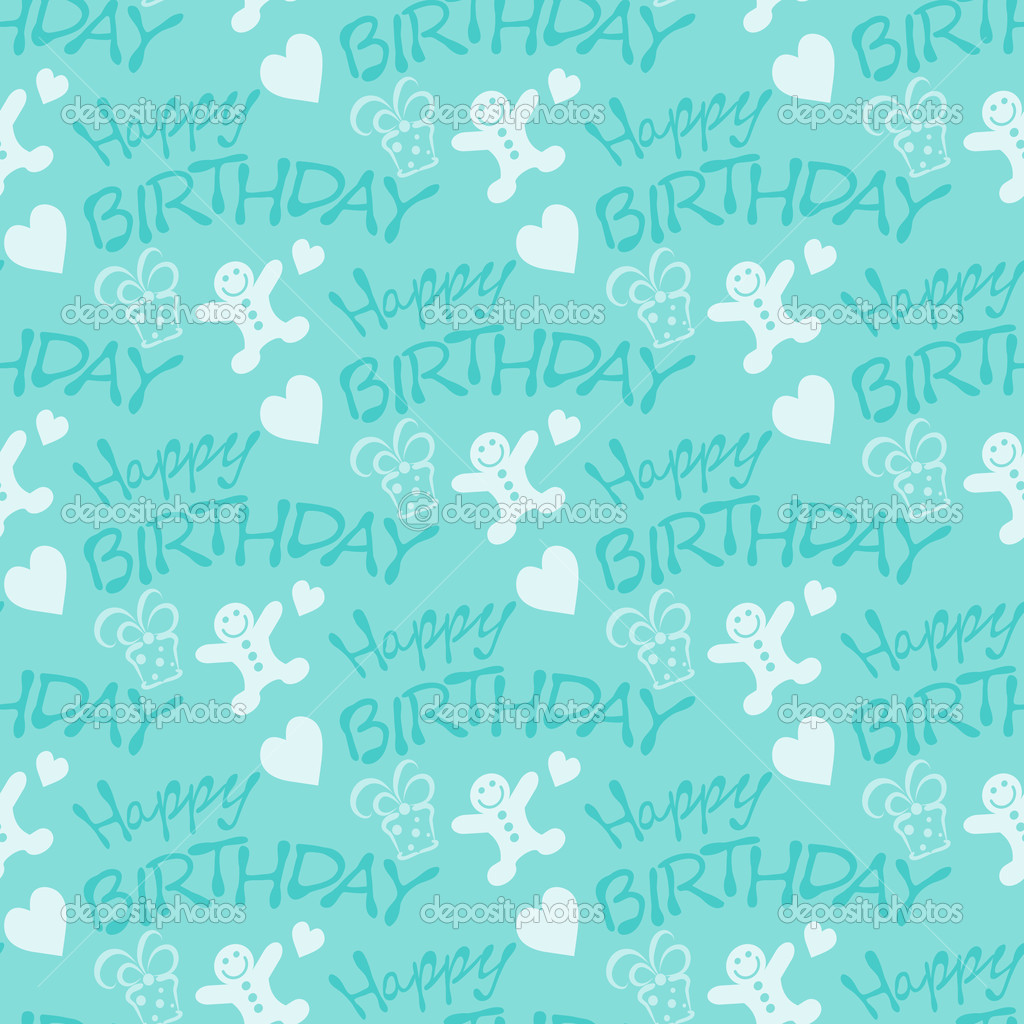 Happy Birthday seamless pattern texture background paper for packing ...