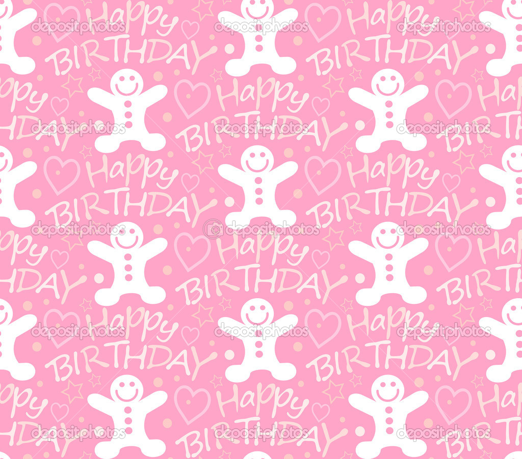 Happy Birthday seamless pattern texture background paper for packing ...