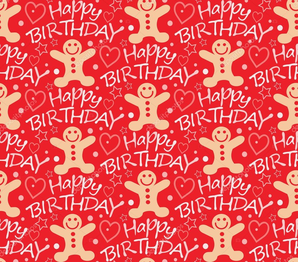 Happy Birthday seamless pattern texture background paper for packing ...