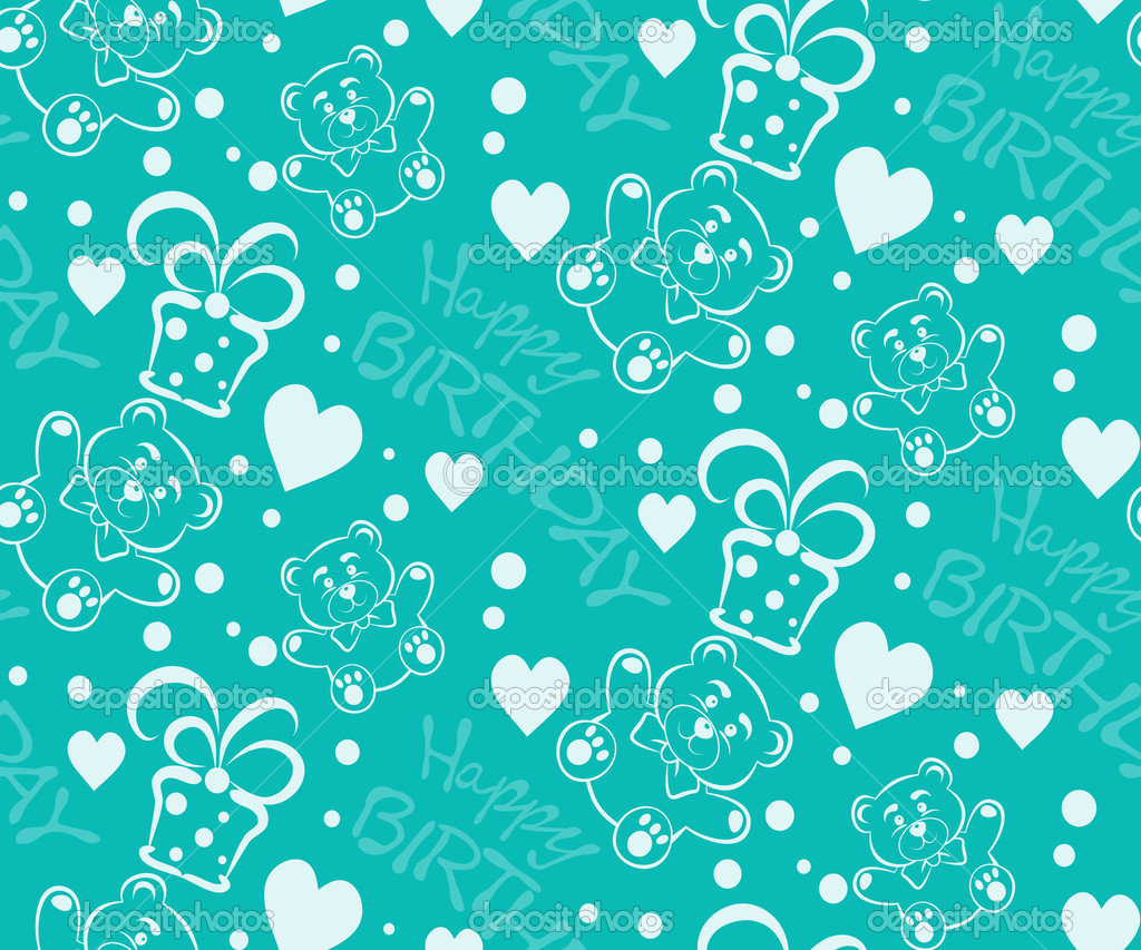 Happy Birthday seamless pattern texture background paper for packing ...