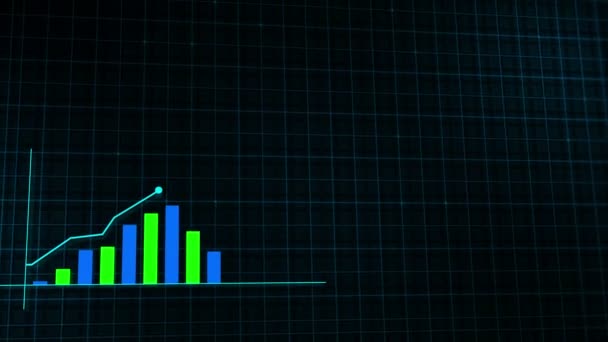 Growing Line Graph Digital Income Growth Chart Made Technological Style ...