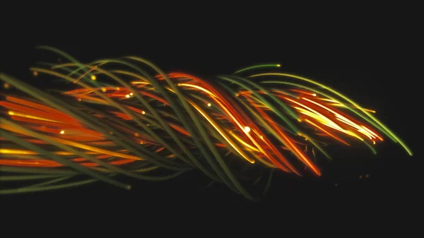 3D rendering of a colorful abstract background of strings, lines ...