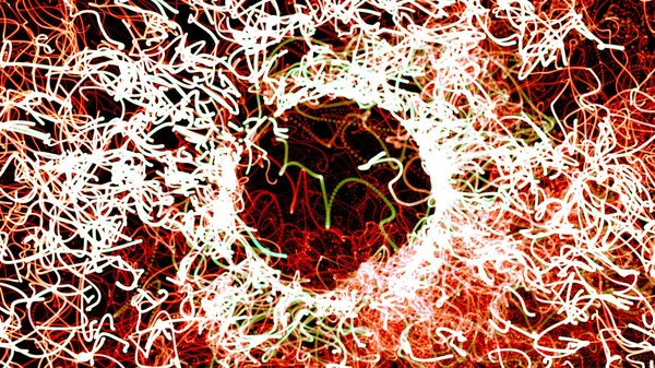 3D rendering cosmic energy strings. Energy flows in the form of thin ...