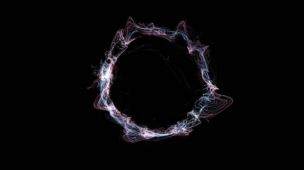 3D rendering cosmic energy strings. Energy flows in the form of thin ...