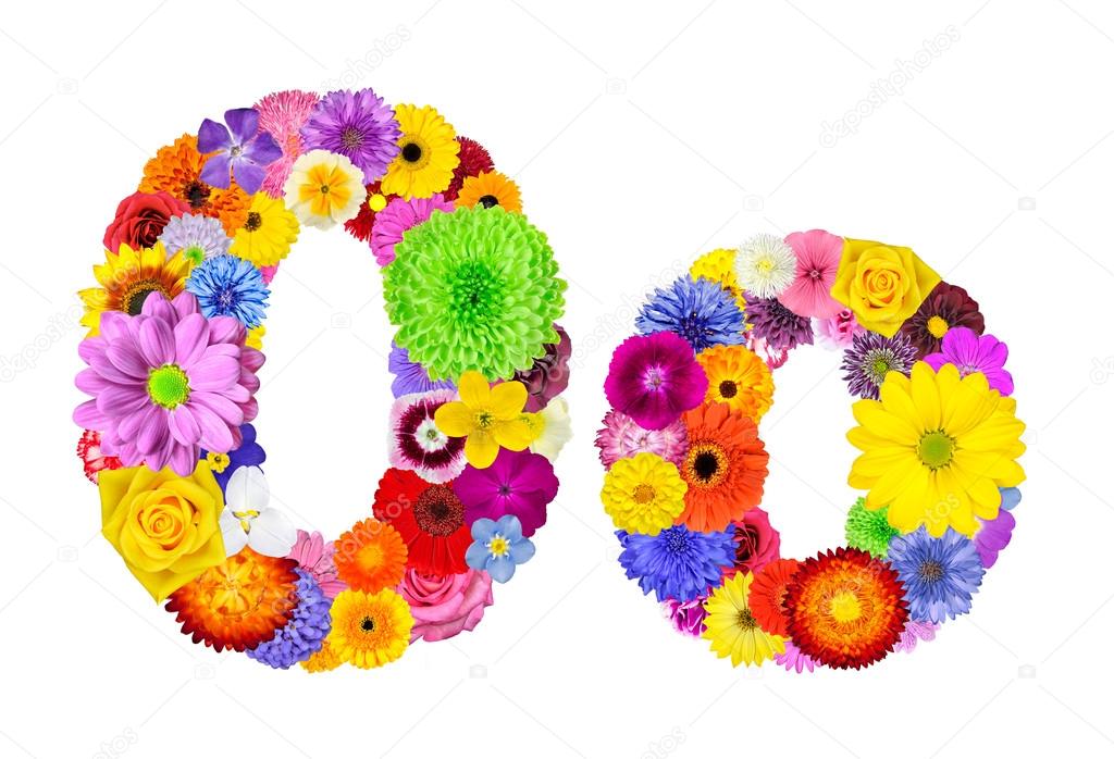 Flower Alphabet Isolated on White - Letter O Stock Photo by ©tr3gi 29156727